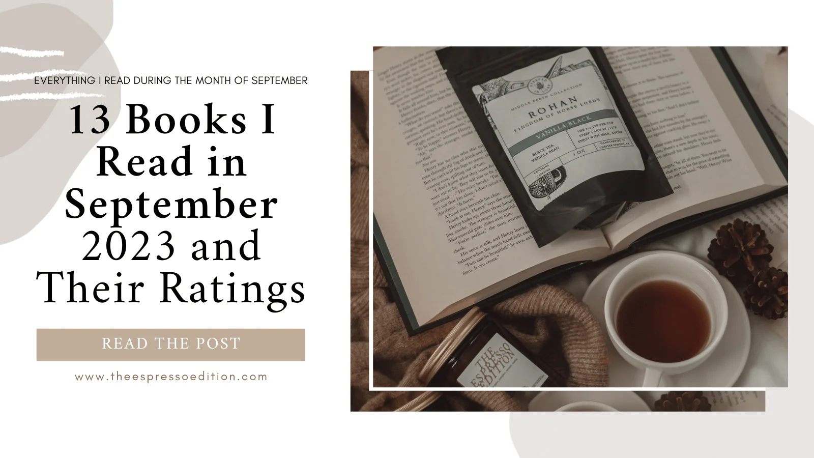 September 2023 Reading Recap And Ratings | The Espresso Edition