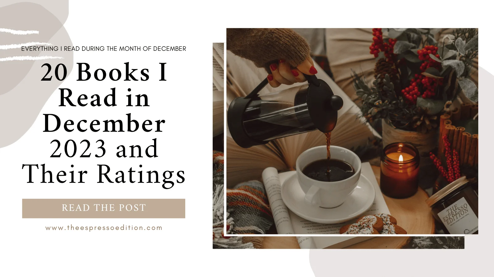 December 2023 Reading Recap And Ratings | The Espresso Edition